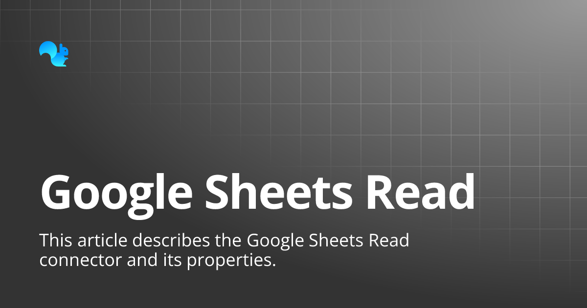 Google Sheets Read | Learn - Squirrel365
