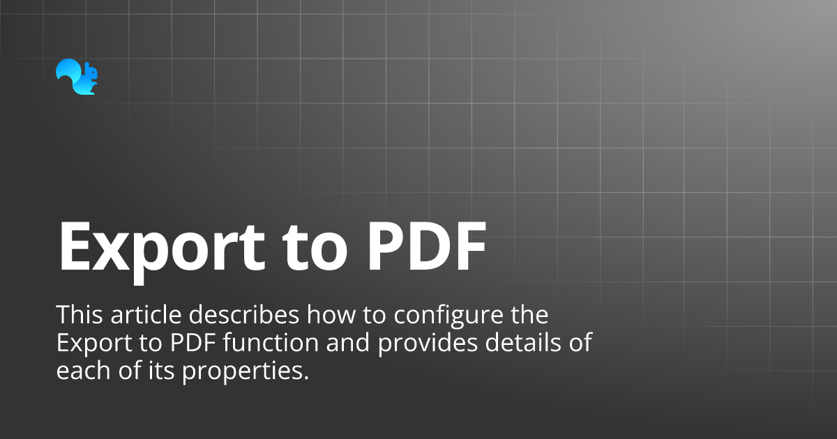 Export to PDF | Learn - Squirrel365