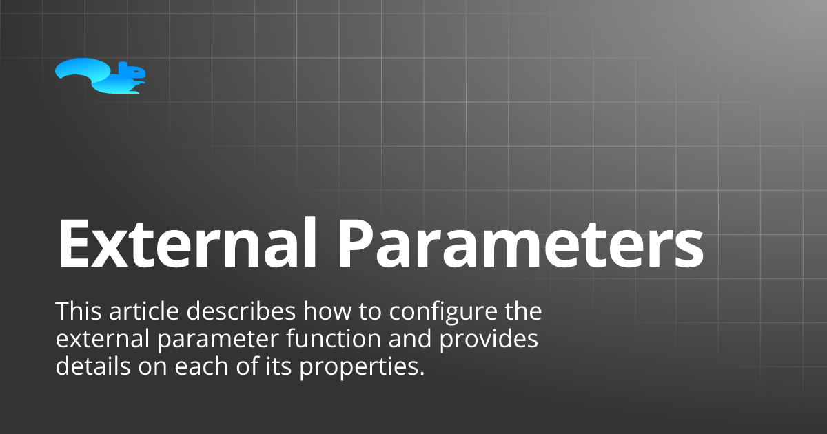 External Parameters | Learn - Squirrel365 External Parameters | Learn - Squirrel365